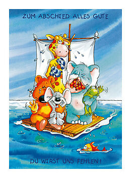 Zum Abschied Floss A4 Karte - Glückwunschkarten online kaufen | Ex Libris