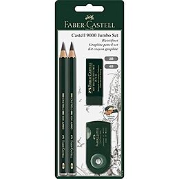 Faber-Castell Zeichenset Castell 9000 Jumbo, 2B 4B, 2er Set mit ...