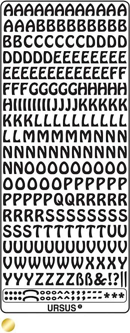 URSUS Kreativ Sticker 59100013 Buchstaben gold - portofrei kaufen | Ex ...
