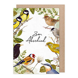 Zum Abschied Doppelkarte mit Vögel-Motiv - Glückwunschkarten online ...