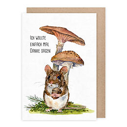 Ich wollte einfach mal Danke sagen Doppelkarte mit Maus-Motiv - Glückwunschkarten online kaufen ...