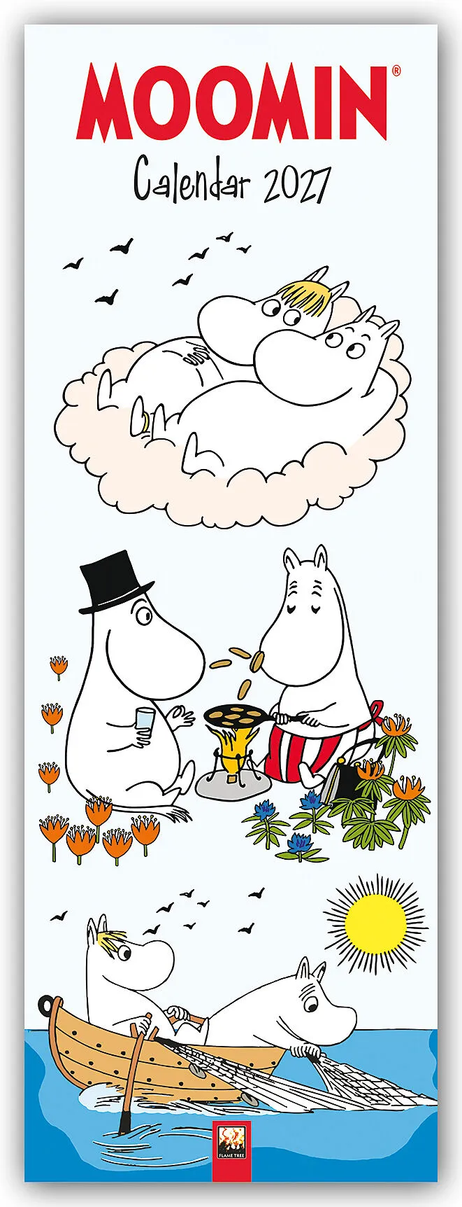 Moomin Mumin Kalender Slimline-Kalender 2027 Original Flame Tree ...