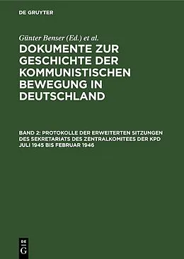 Protokolle der erweiterten Sitzungen des Sekretariats des ...
