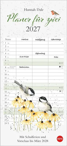 Hannah Dale: Planer für zwei 2027 von Hannah Dale: Buch kaufen | Ex Libris