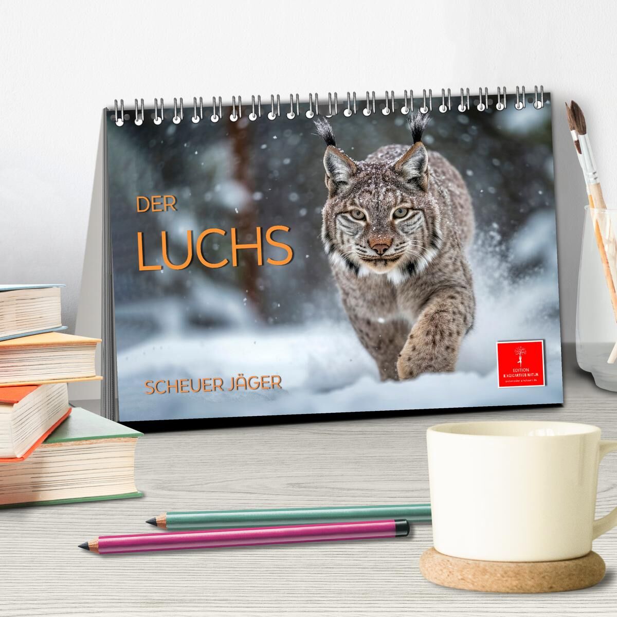 Der Luchs - scheuer Jäger (Tischkalender 2026 DIN A5 quer), CALVENDO ...
