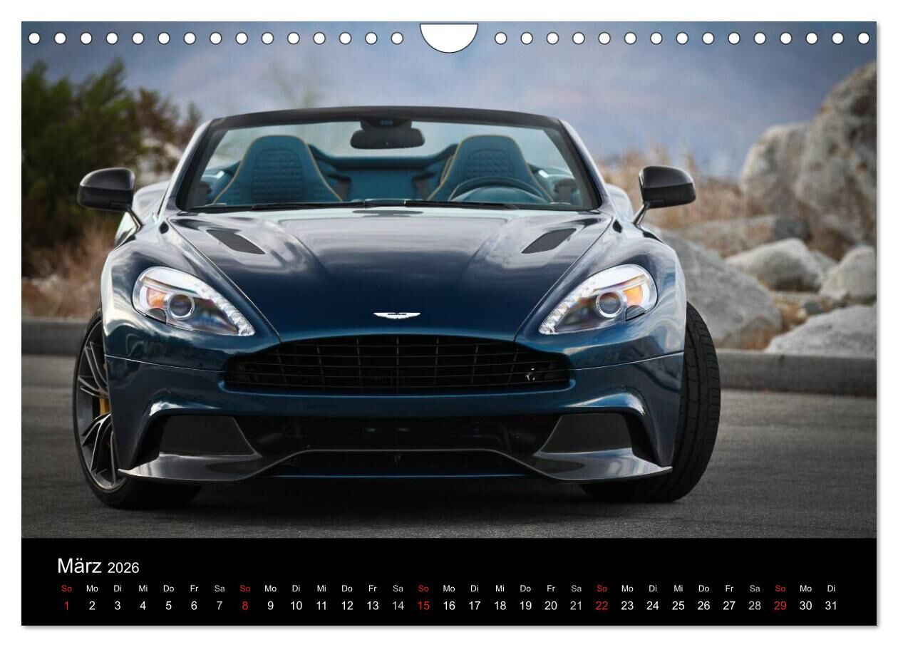 Aston Martin Vanquish Volante (Wandkalender 2026 DIN A4 quer), CALVENDO ...