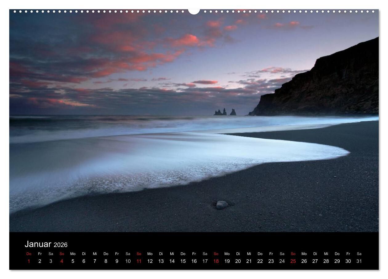 Island - Iceland (hochwertiger Premium Wandkalender 2026 DIN A2 quer ...
