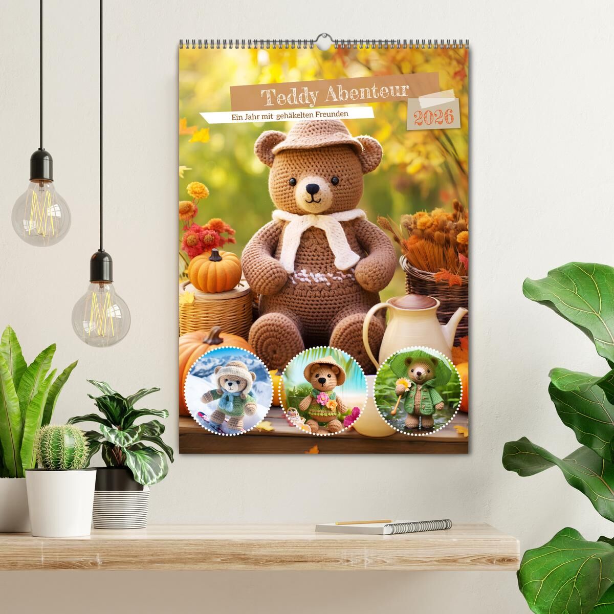 Teddy Abenteur - Ein Jahr mit gehäkelten Freunden (Wandkalender 2026 ...