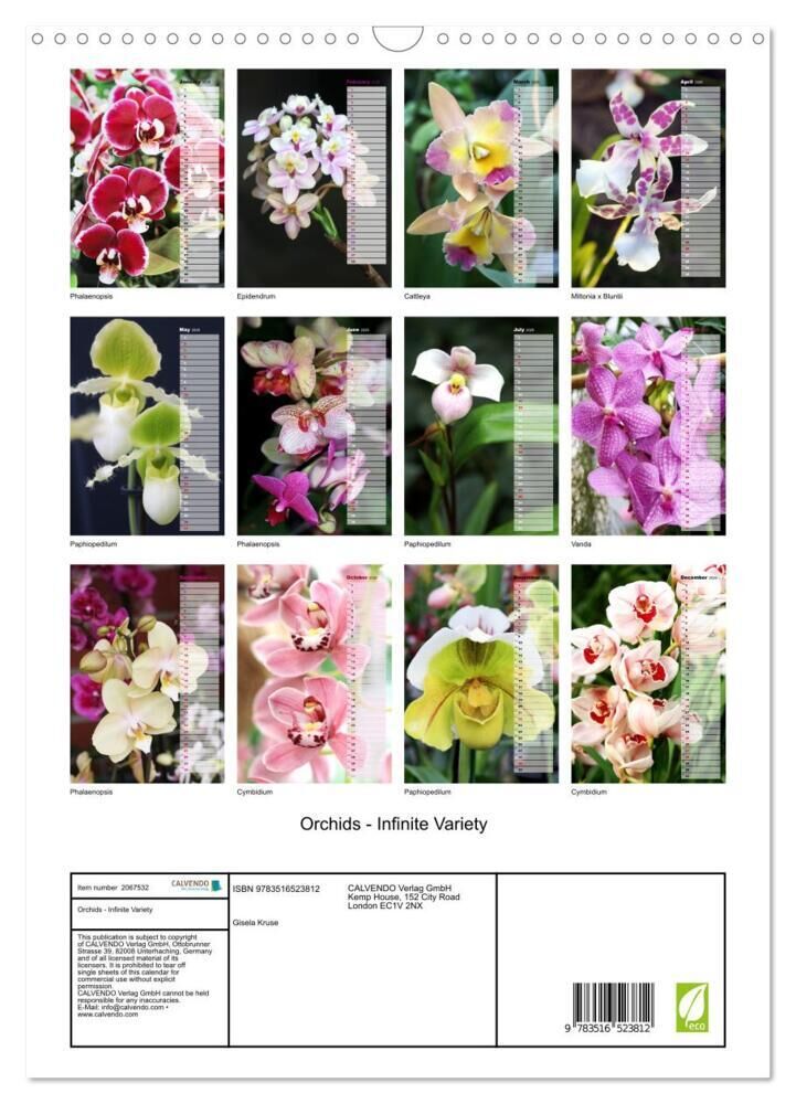 Orchids - Infinite Variety (Wall Calendar 2026 DIN A3 portrait ...