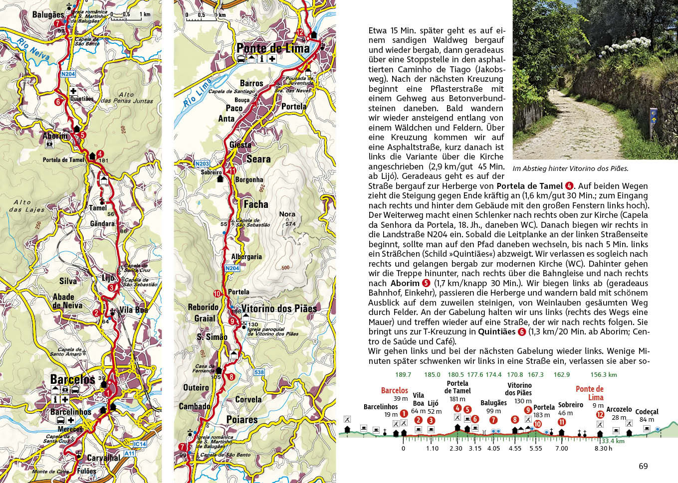 ROTHER Wanderf hrer Jakobsweg Caminho Portugu s Von Cordula Rabe