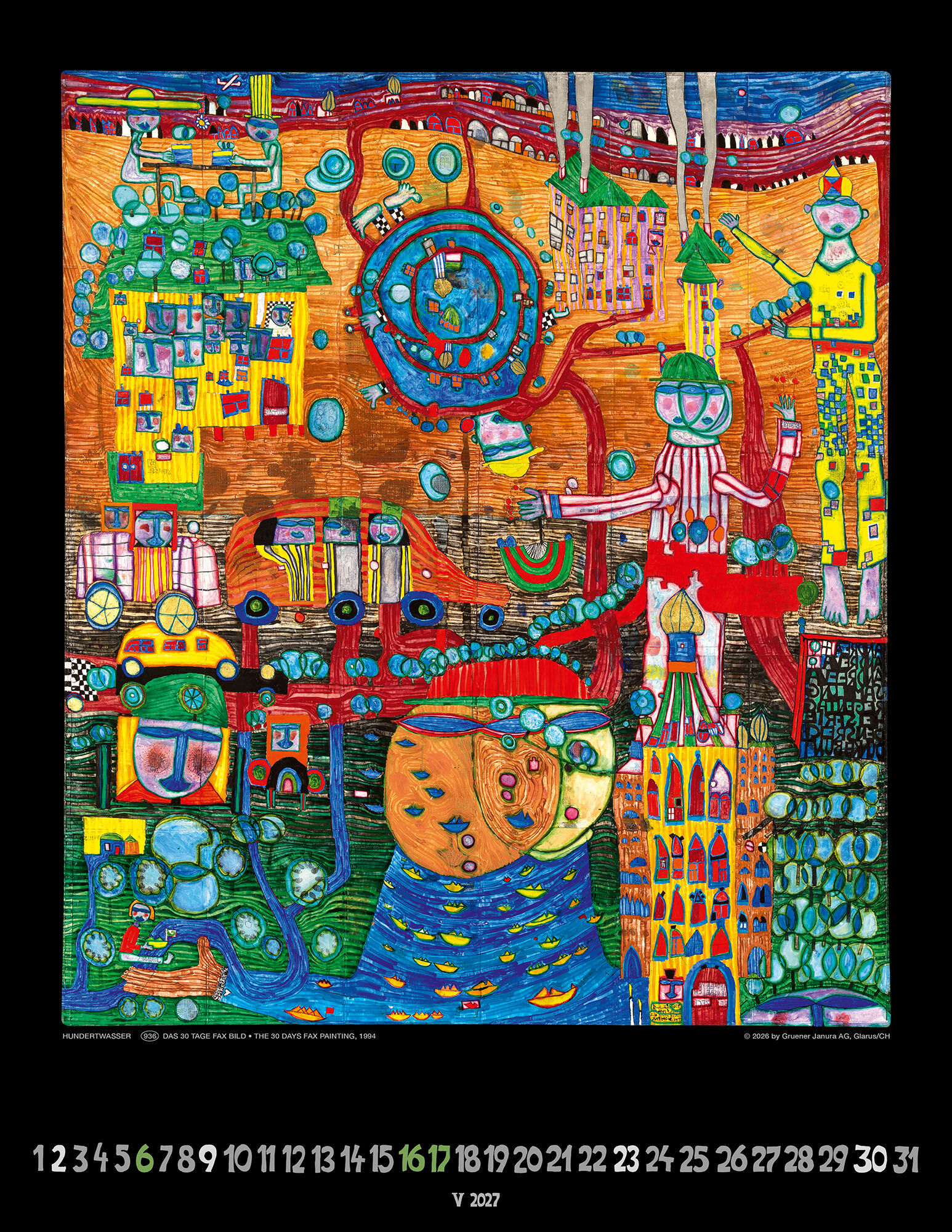Hundertwasser Art Calendar 2027 von Friedensreich Hundertwasser: Buch ...